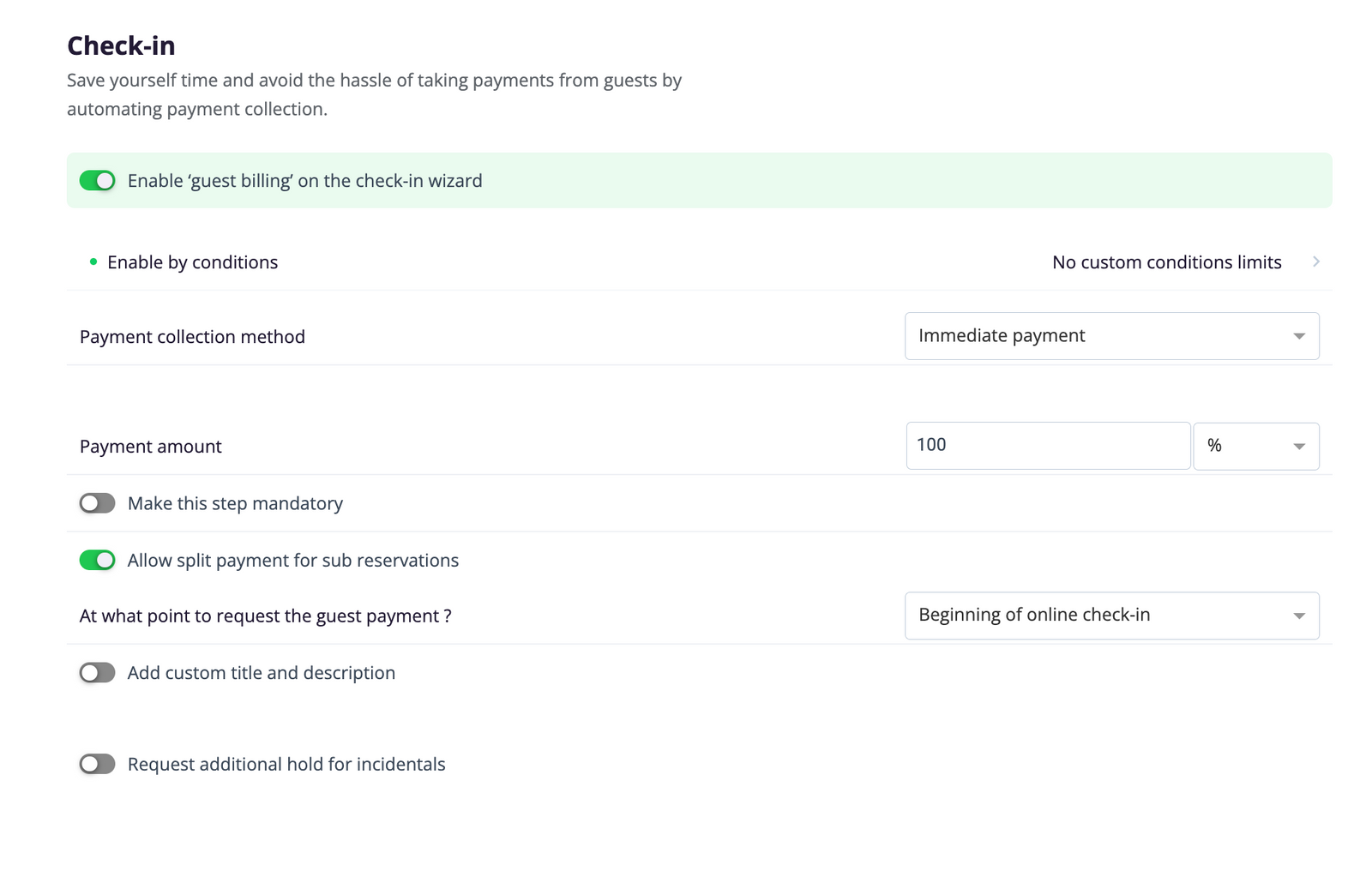 Check-in Billing – Duve