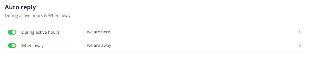 Auto Replies – Duve